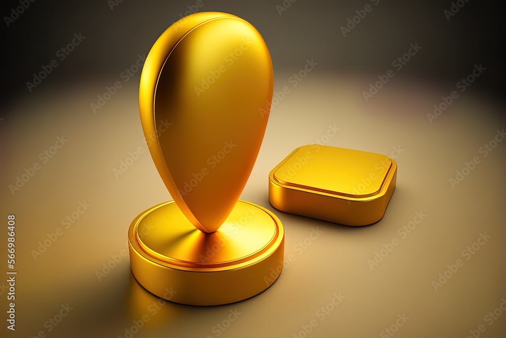 a reminder of your current location shown by a gold map icon Golden ...