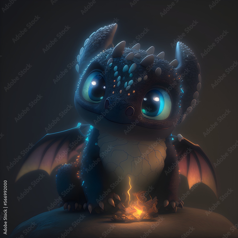 Toothless Blue Fire