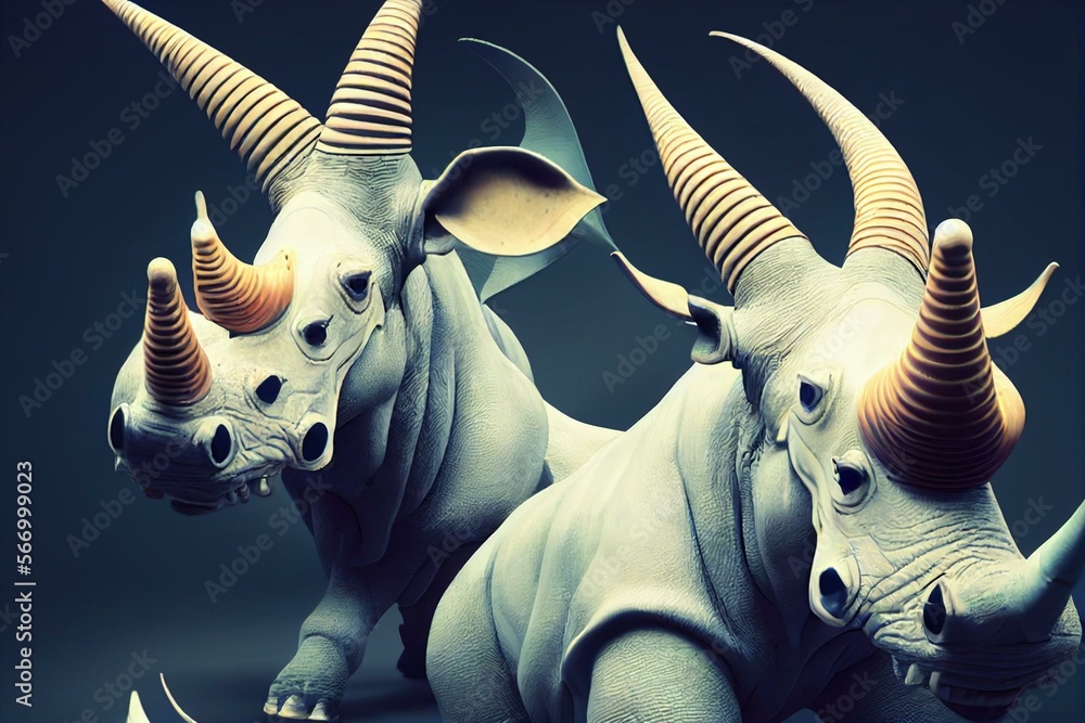 Cartoons, images, characters, designs, horned creatures, wild and ...