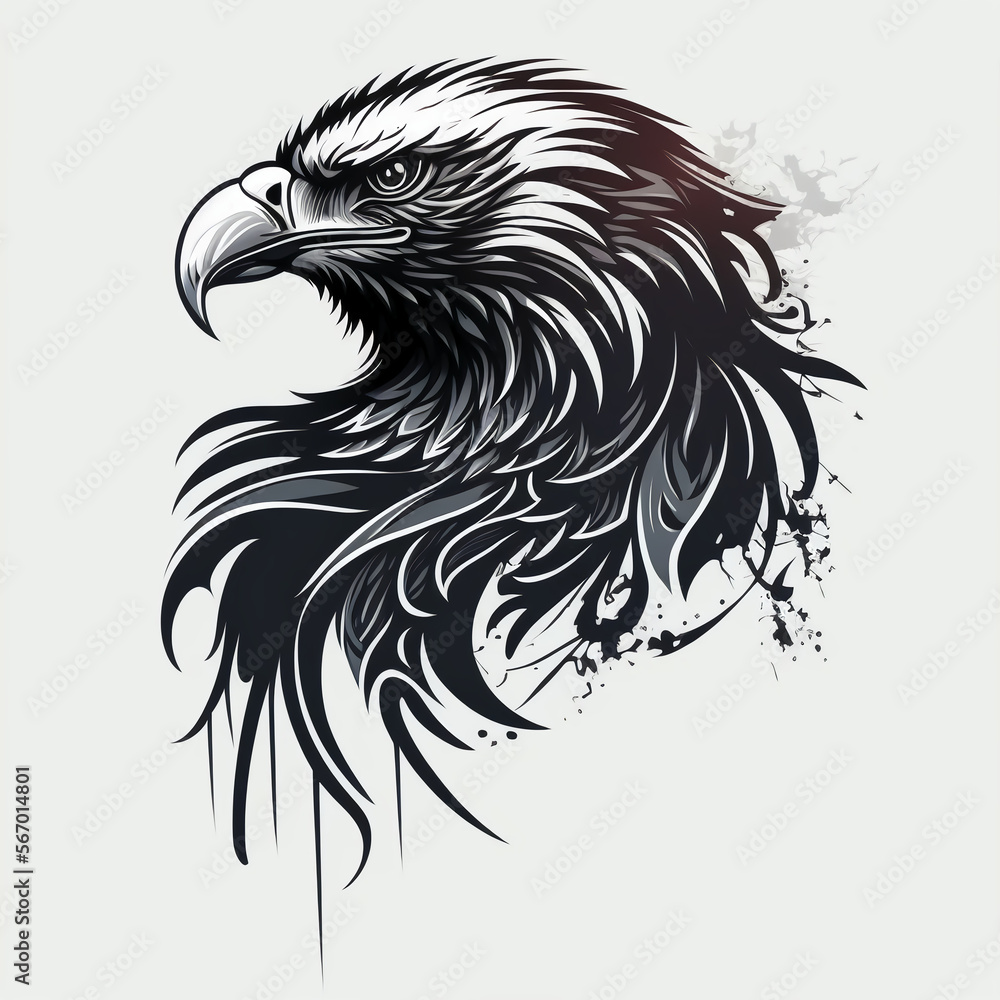 Eagle Vector Illustration For Logo Tattoo Or Design Generative Ai