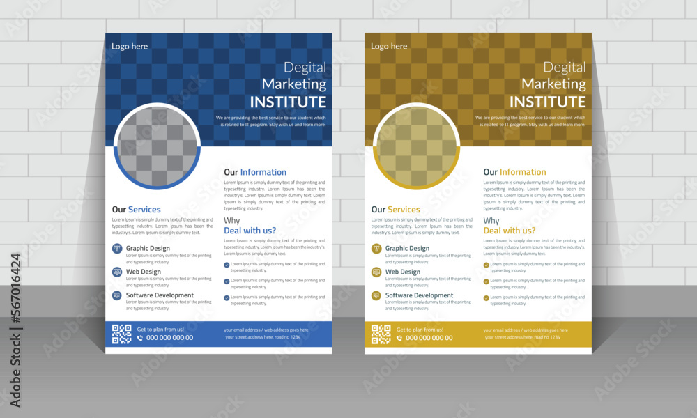 Modern elegant flyer pamphlet layout with luxury fashionable background ...