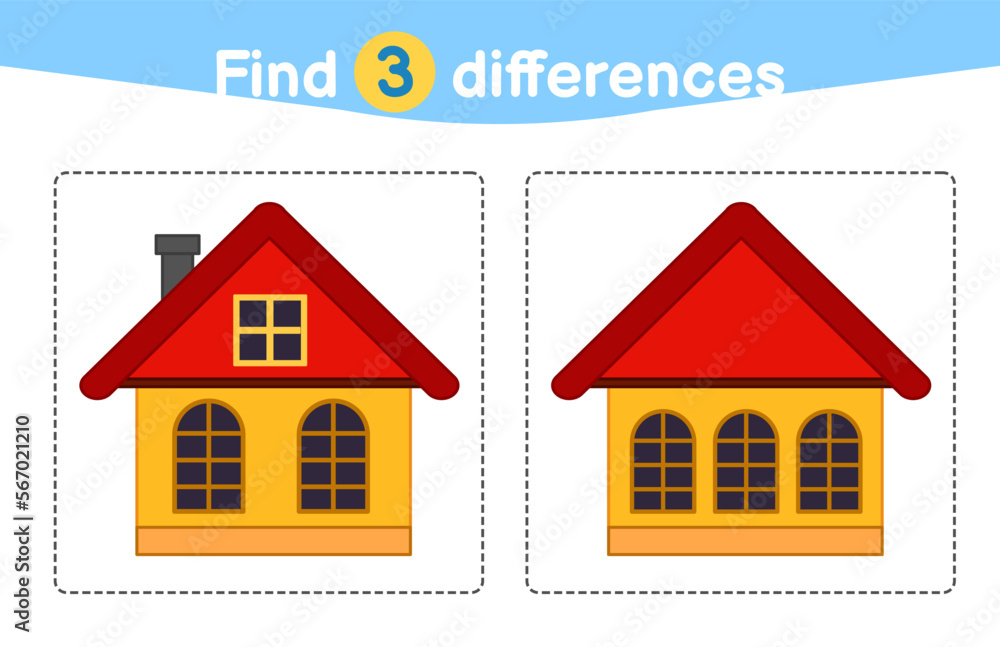 Find differences. Educational game for children. Cartoon vector ...