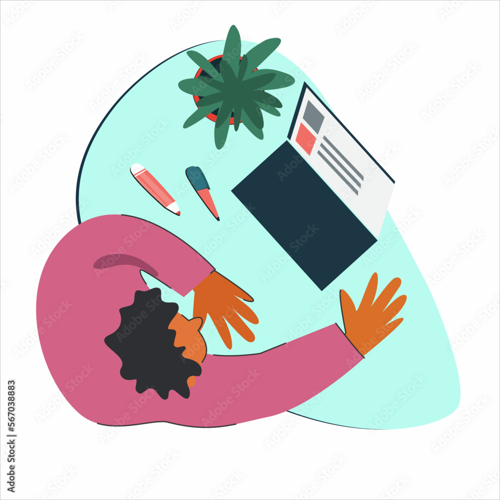 Remote work, social networking, cv, exam preparation, homework. Man ...