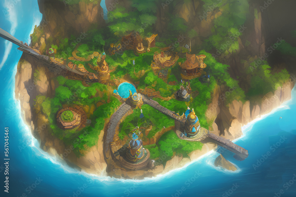 RPG Map Scenery (Mobile Games Style)- Background for Level Design, RPG ...