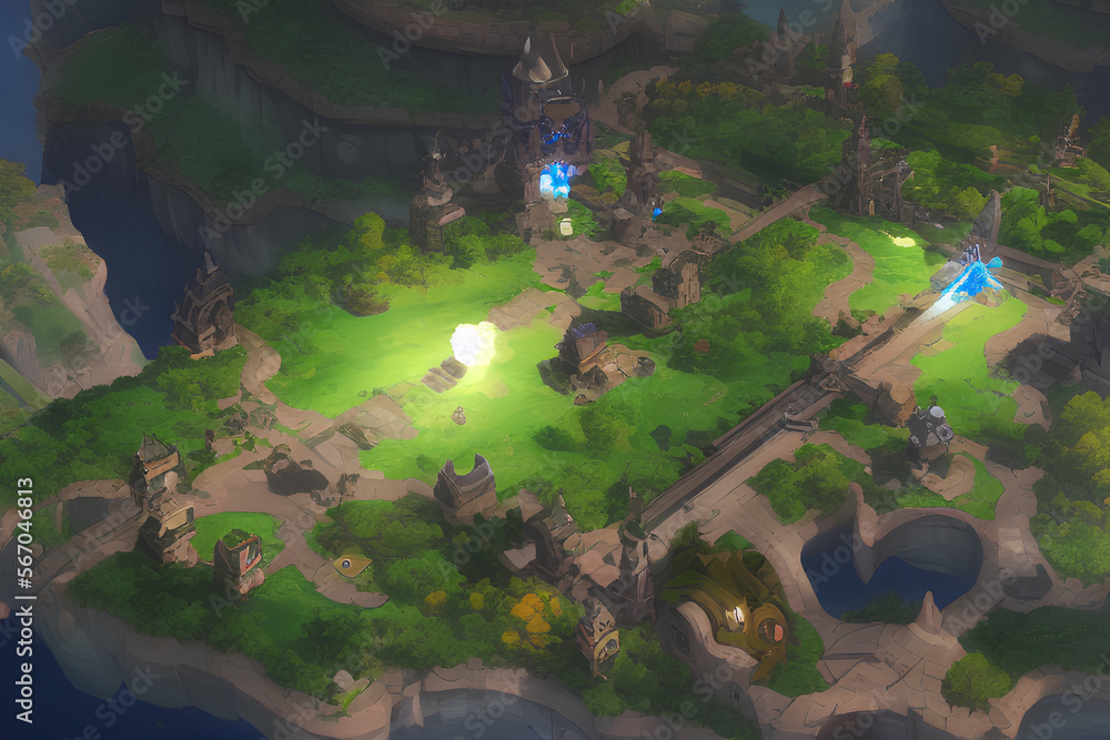 RPG Map Scenery (Mobile Games Style)- Background for Level Design, RPG ...