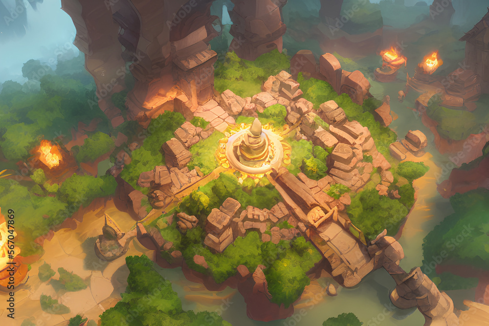 RPG Map Scenery (Mobile Games Style)- Background for Level Design, RPG ...