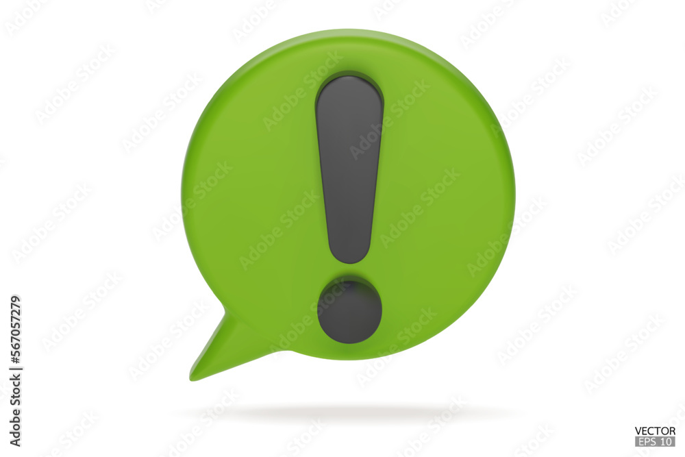 3d Realistic green round warning sign on white background. Hazard ... 3d Realistic green round warning sign on white background. Hazard ...