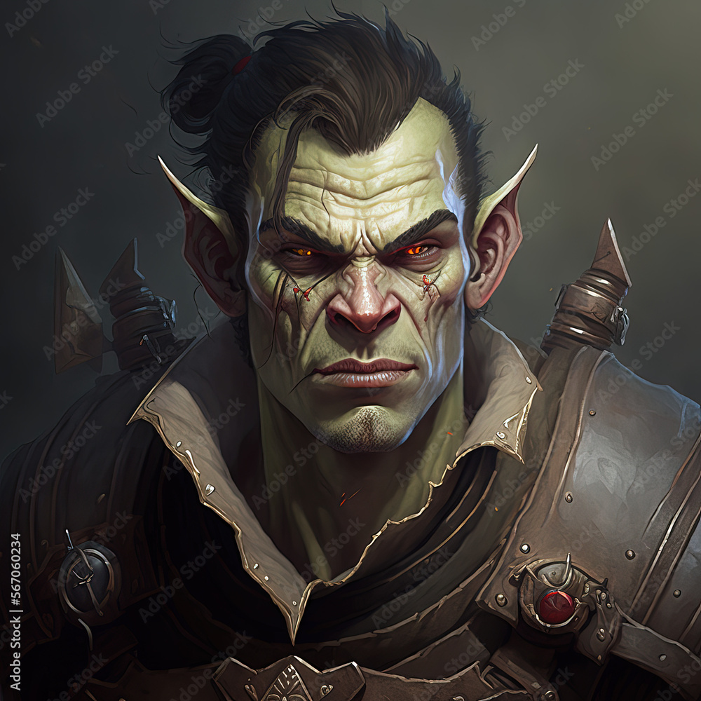 Orc token , dungeon and dragons fantasy avatar, Rpg style Generative AI ...