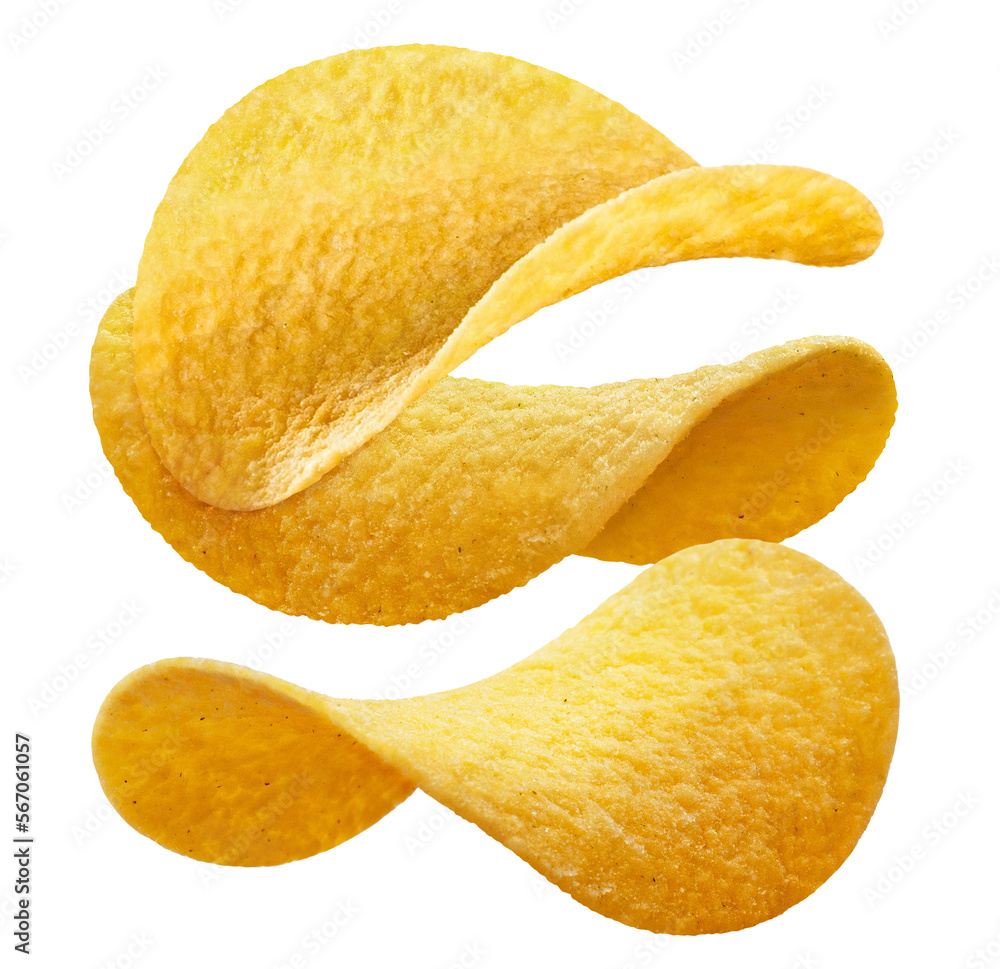 Delicious potato chips cut out Stock Photo | Adobe Stock