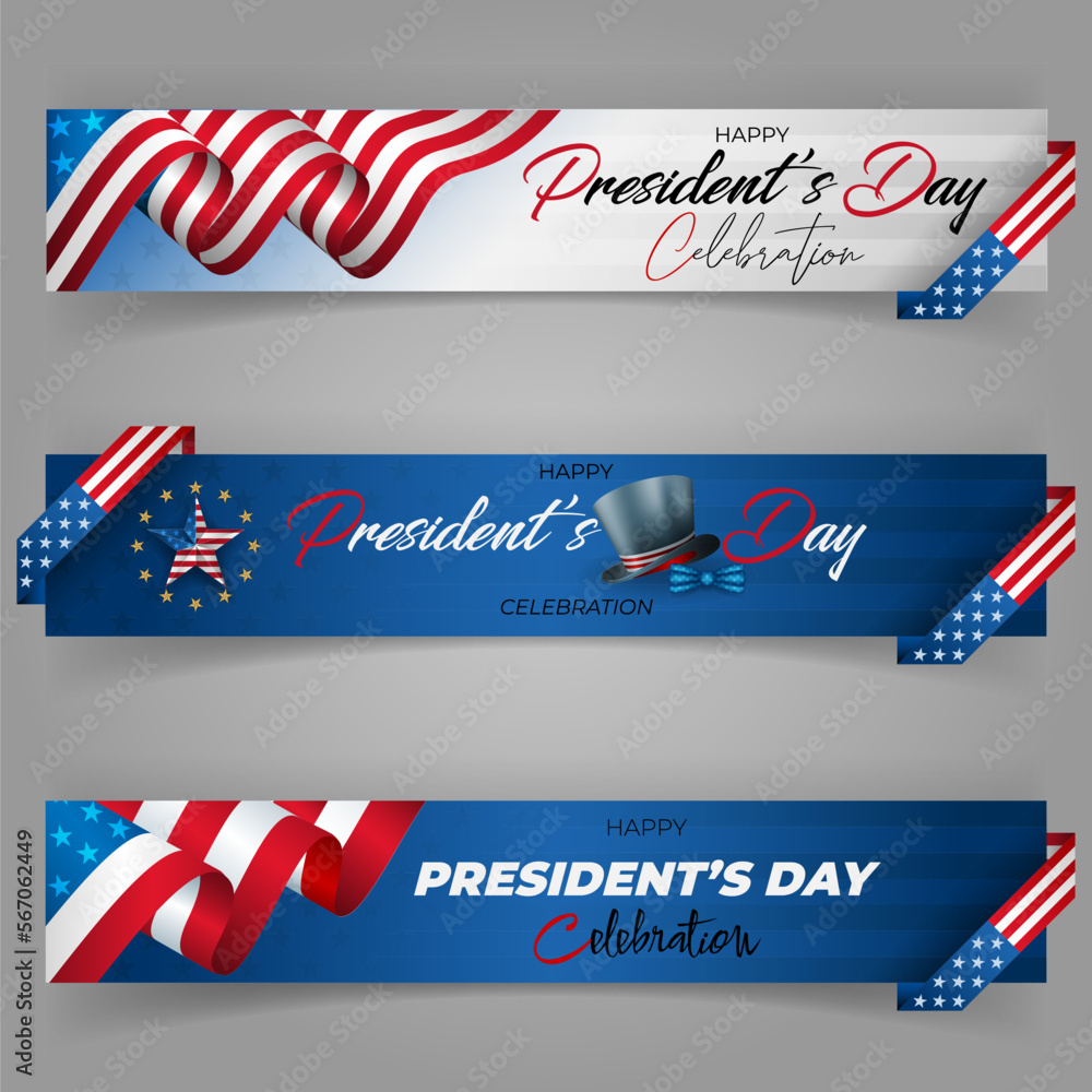 Set of web banners, background with handwriting texts and national flag ...