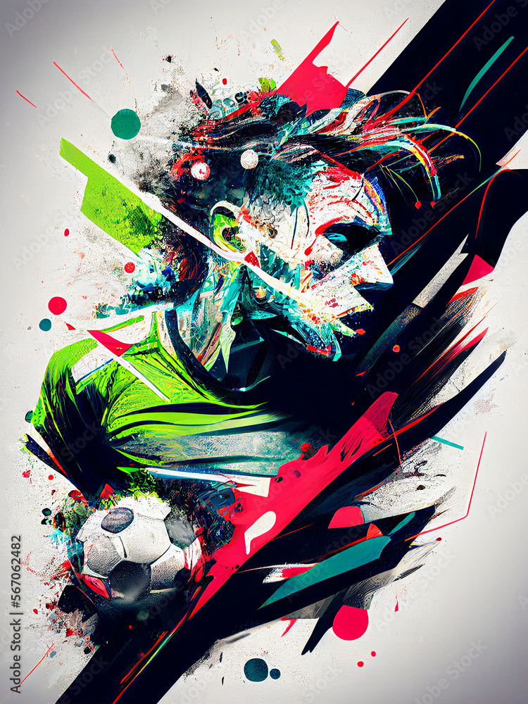 Colorful abstract soccer background. Soccer poster. Football background ...