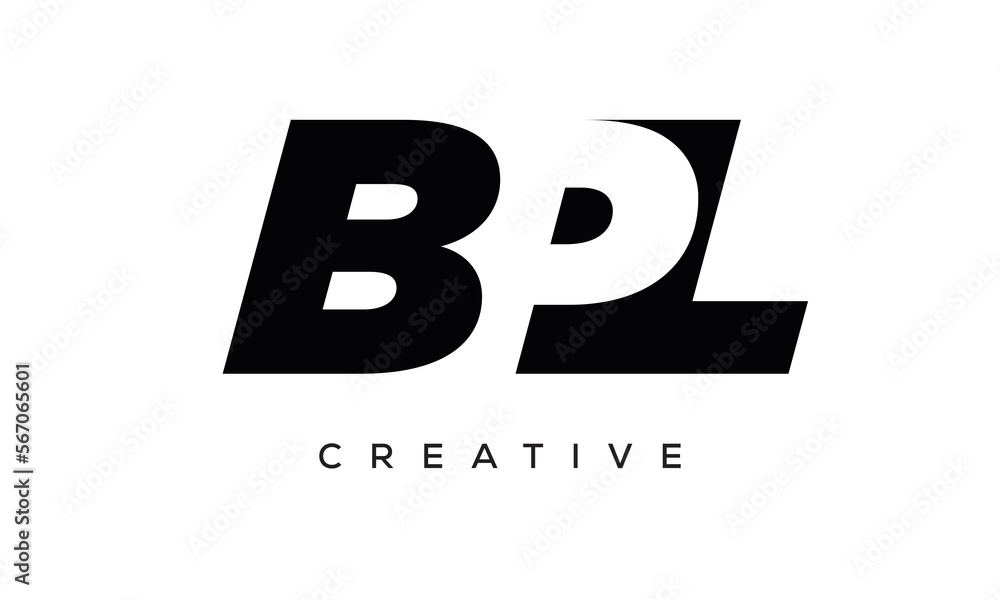 BPL letters negative space logo design. creative typography monogram ...