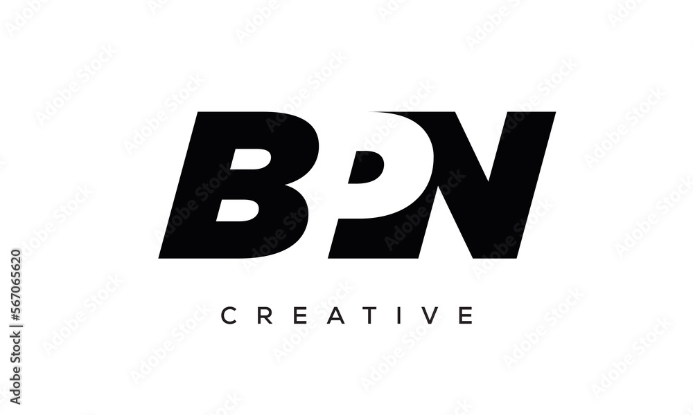 BPN letters negative space logo design. creative typography monogram ...