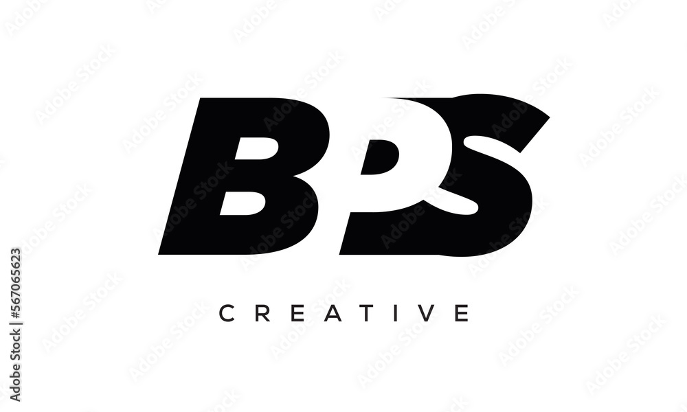BPS letters negative space logo design. creative typography monogram vector Stock Vector | Adobe ...
