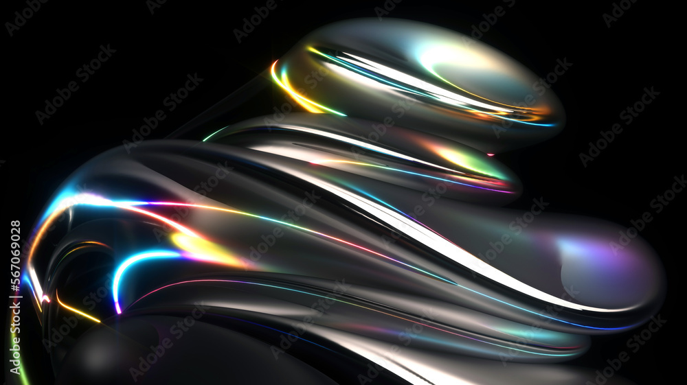 3d render abstract art with part of surreal mystic alien ball or sphere ...