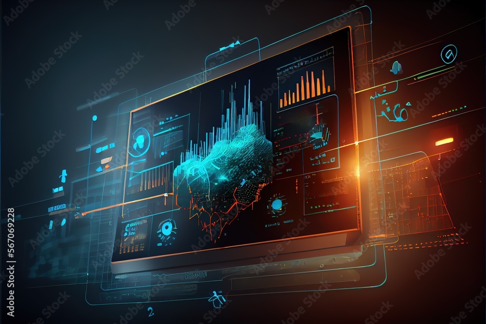 Cyber Security Data Protection Cyberattacks Concept On Blue