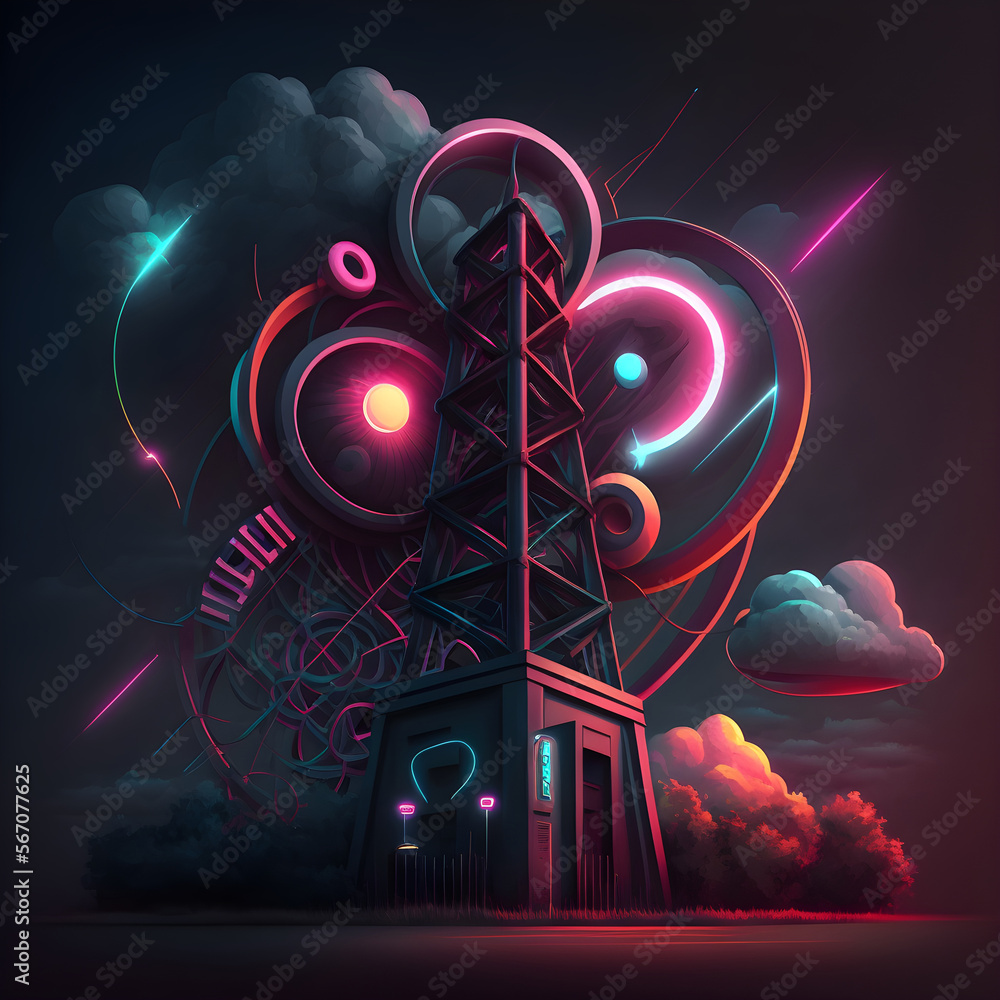 Nicola Tesla Tower Modern Art "My AI Générative Exploration of ...