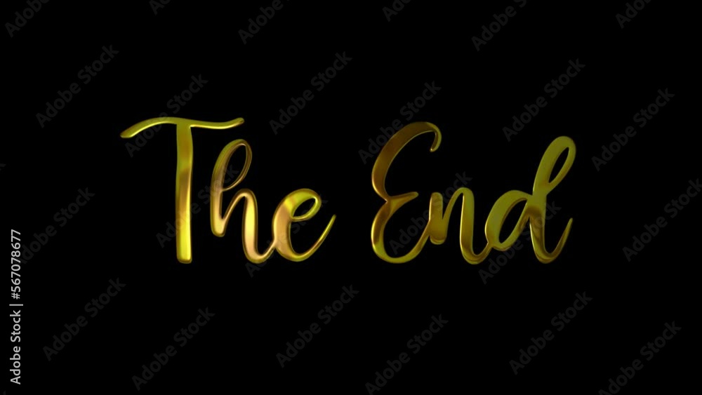 The End Gold Handwriting Text Animation. Add luxury to presentations ...