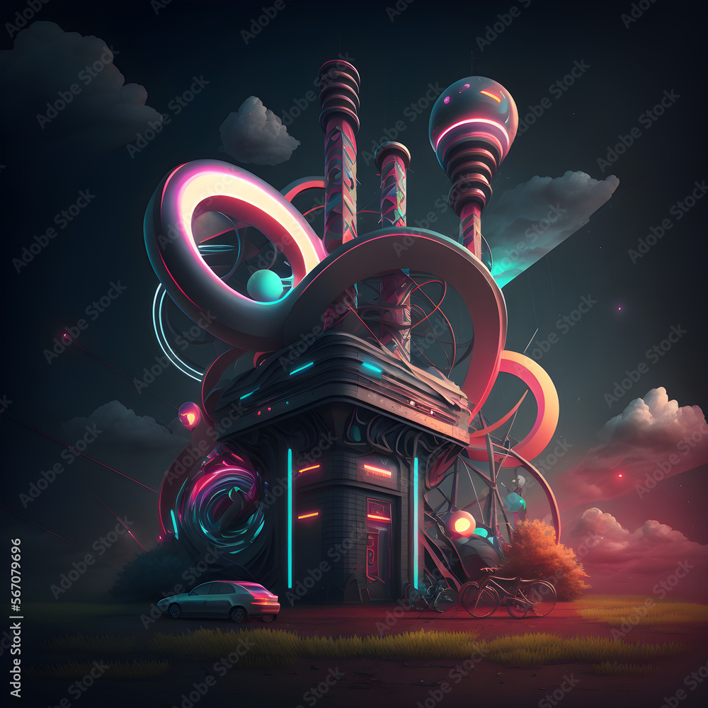 Nicola Tesla Tower Modern Art "My AI Générative Exploration of ...