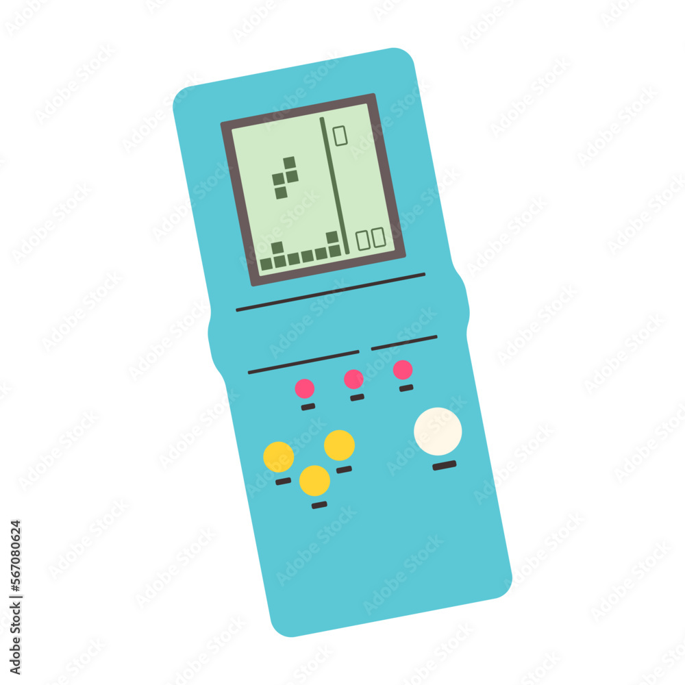 Classic 80s-90s elements in modern style flat. Hand drawn vector of ...