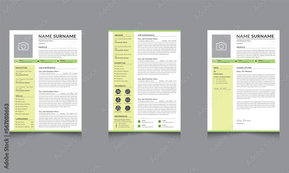 Clean Modern Resume Template, Cv, or Vector Template for Business Job ...