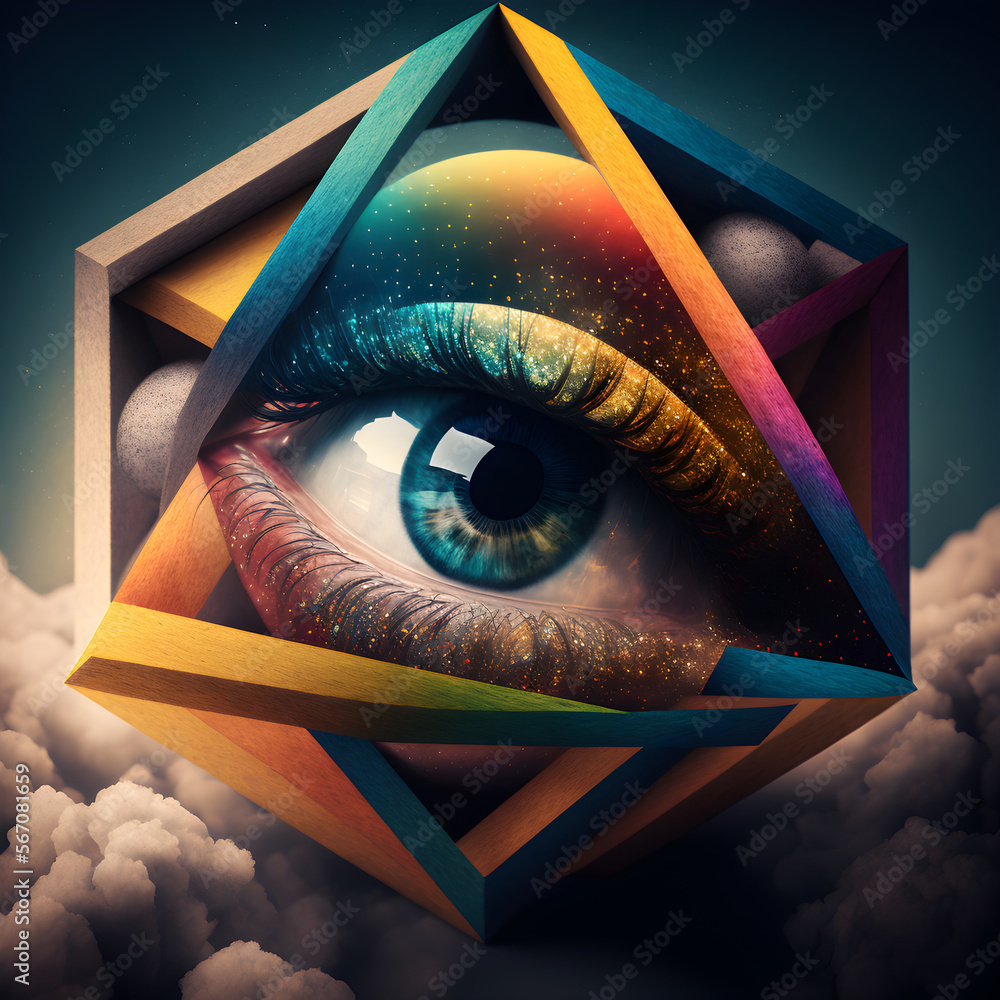 Geometric Art With Rainbow Eyes, My AI Générative Exploration of Art ...
