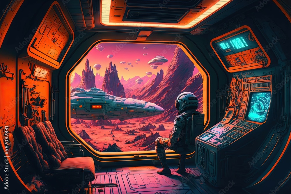 Retro Spaceship Interior
