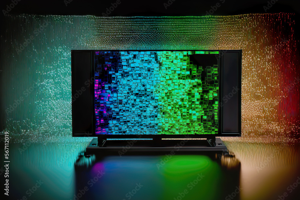 TV and monitor design made with imagined future technology. HD, Full HD ...