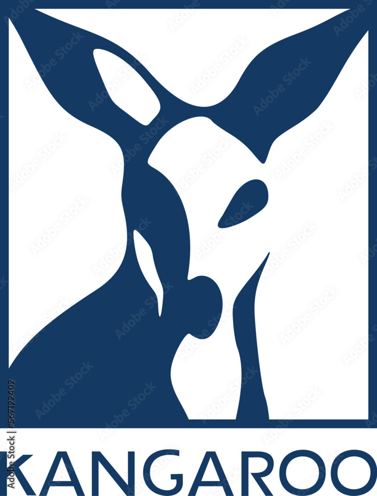 Kangaroo symbol design Stock Vector | Adobe Stock