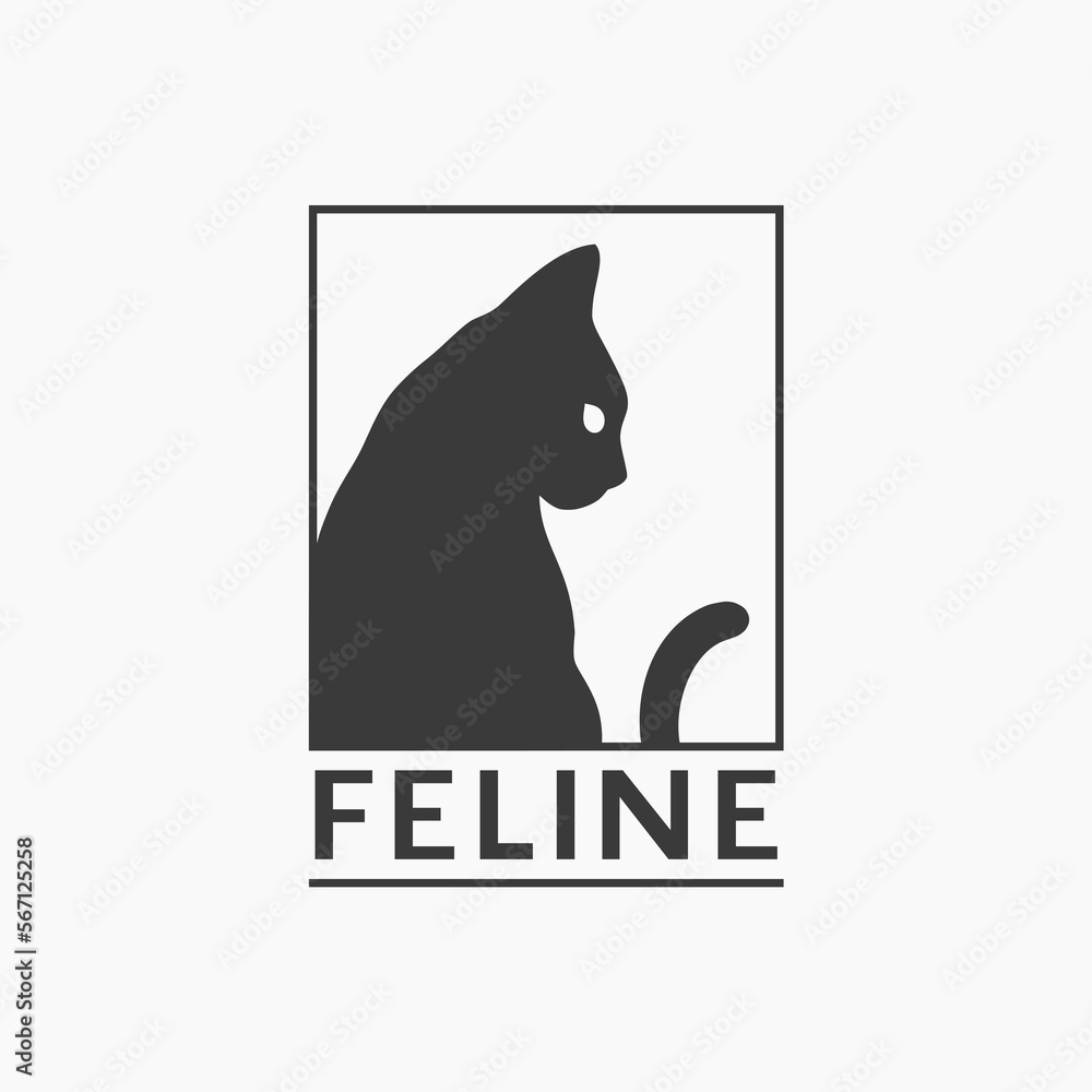 Feline symbol design Stock Vector | Adobe Stock