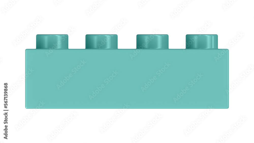 Pool Blue Lego Block Isolated on a White Background. Close Up View of a ...