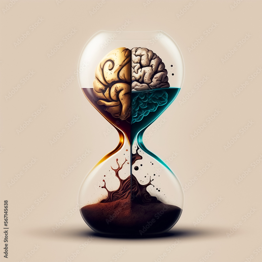 time clock concept art or drawing Stock Illustration | Adobe Stock