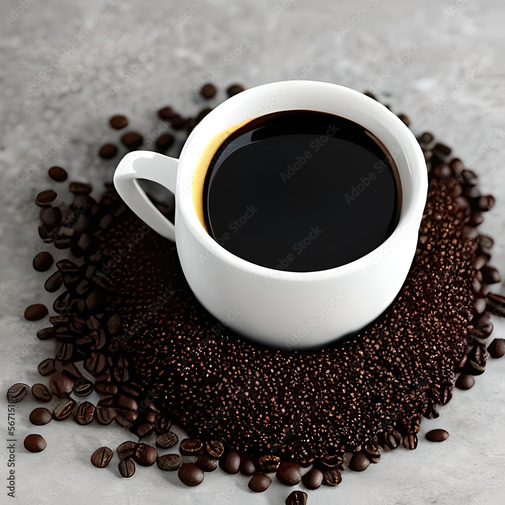"Dark and Intense: The Beauty of a Cup of black Coffee" This ...