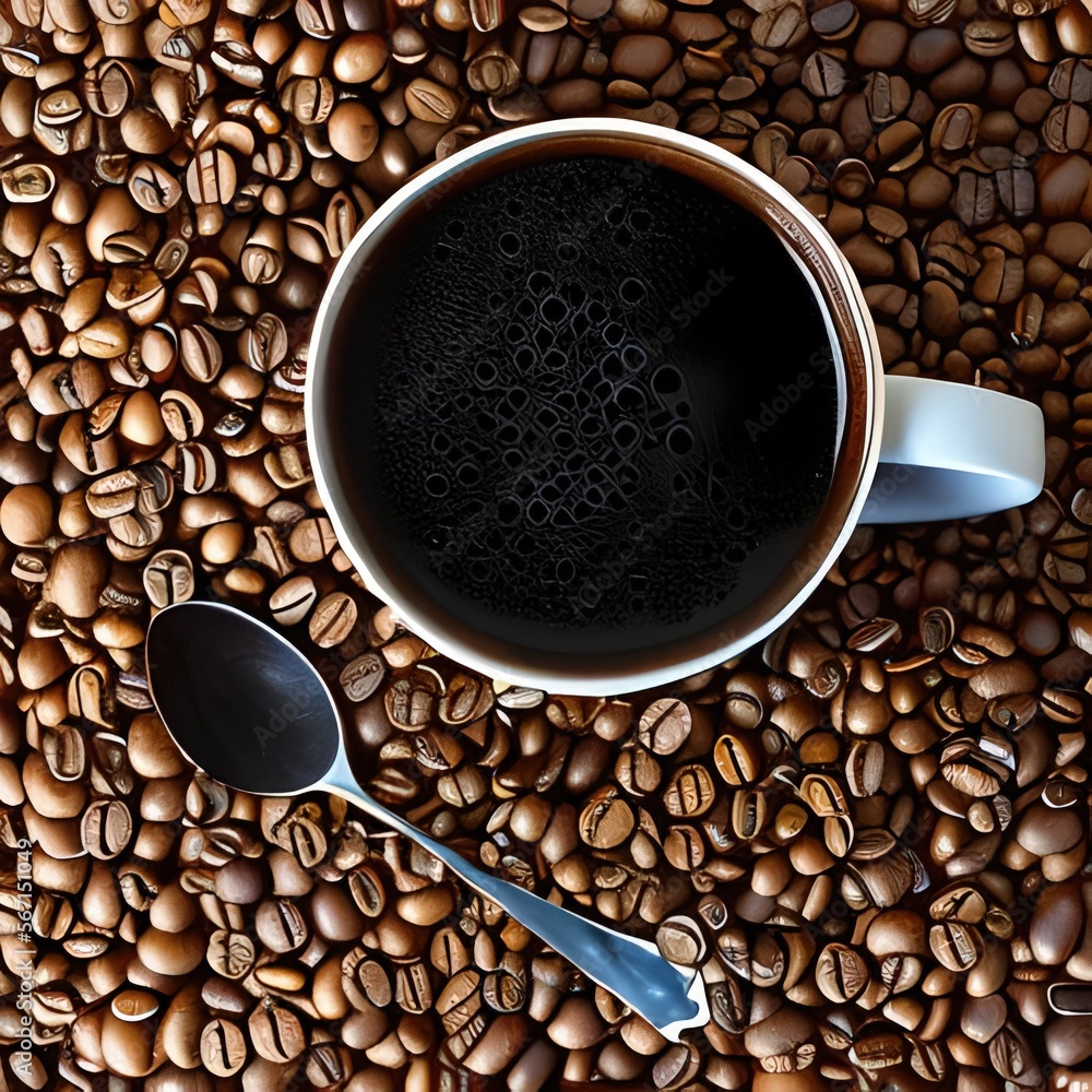 "Dark and Intense: The Beauty of a Cup of black Coffee" This ...