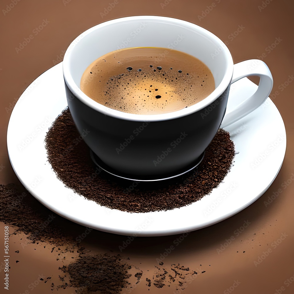 "Dark and Intense: The Beauty of a Cup of black Coffee" This ...