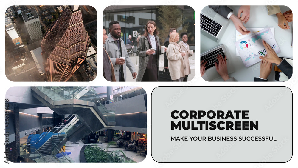 Corporate Multiscreen Replacement Title Stock Template | Adobe Stock