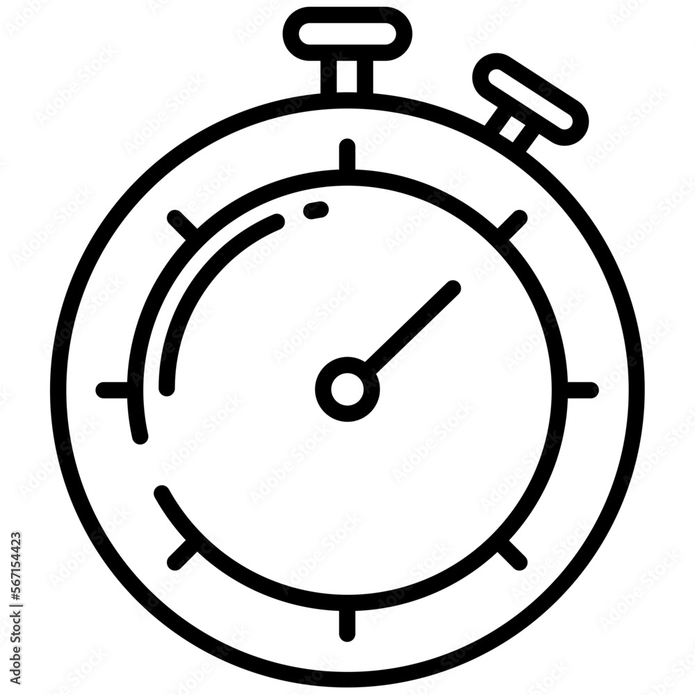 Outline Timer icon Stock Vector | Adobe Stock