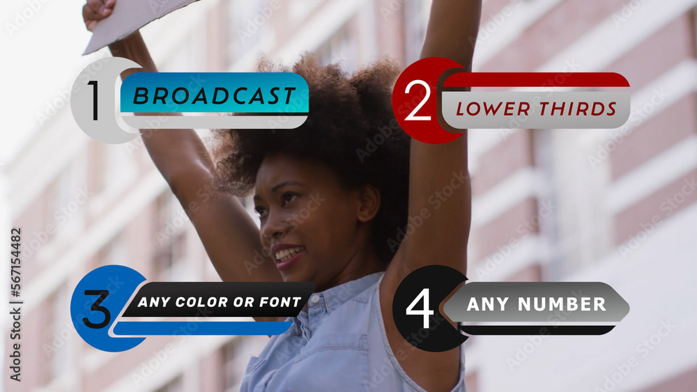 Broadcast Lower Thirds Stock Template | Adobe Stock