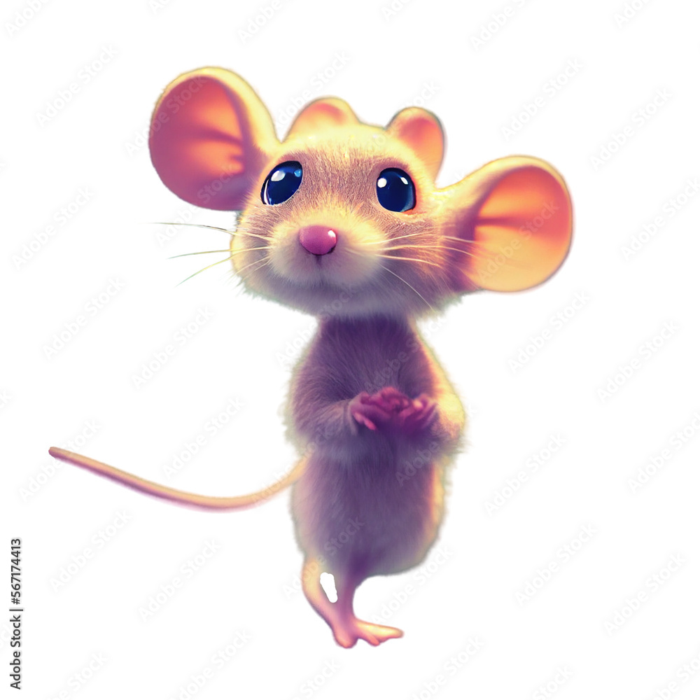 Cute Mouse Cartoon Character Created with Generative AI Technology ...