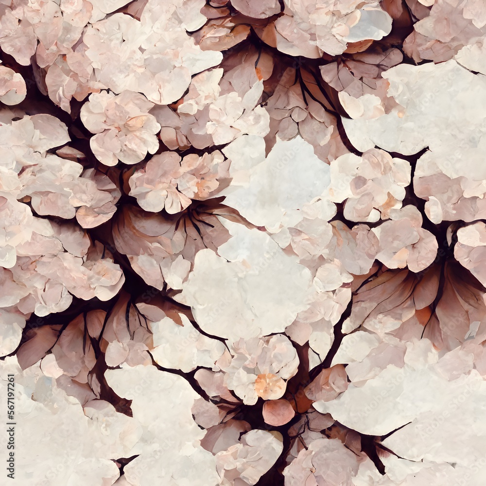 seamless repeating tile pattern of floating cherry blossoms inkscape ...