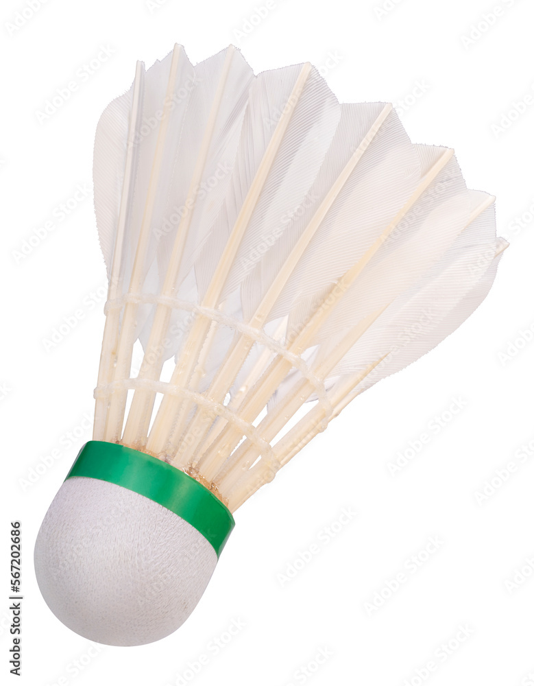 Badminton ball isolated on white background, White Badminton ball on ...