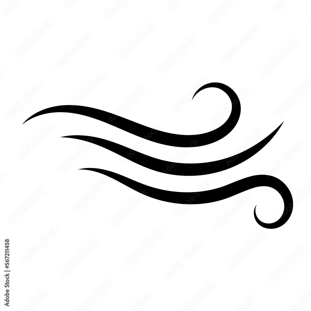 Conjunto de iconos de línea de viento. Ilustración vectorial Stock ...