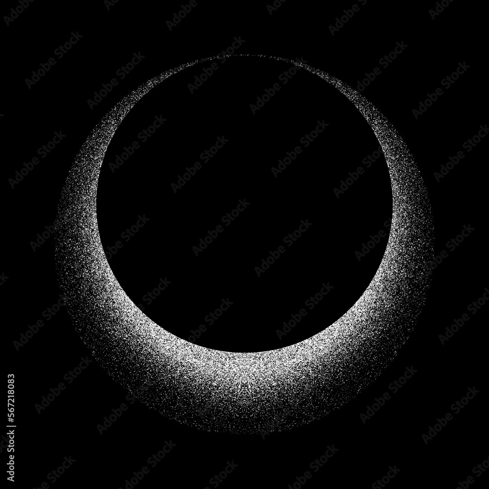 Sprayed white line in circle form. Graffiti design. Grunge texture ...