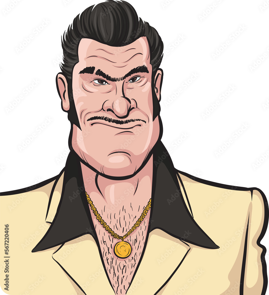 cartoon mafia man on white background - PNG image with transparent ...