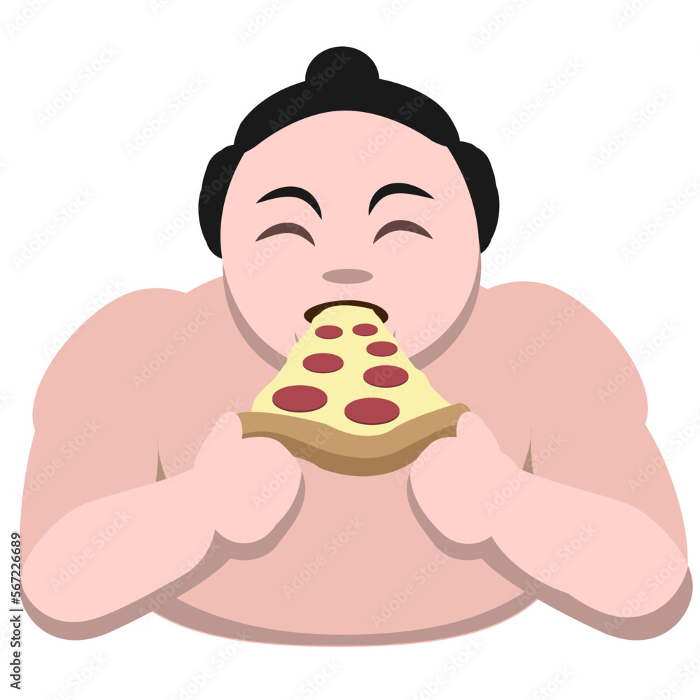 Sumo Wrestler Emoticon Illustration vector de Stock | Adobe Stock