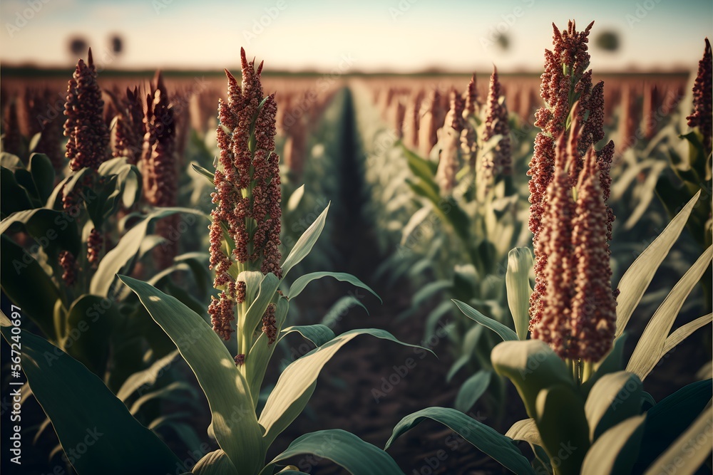 sorghum field highly detailed photorealistic cinematic composition ...