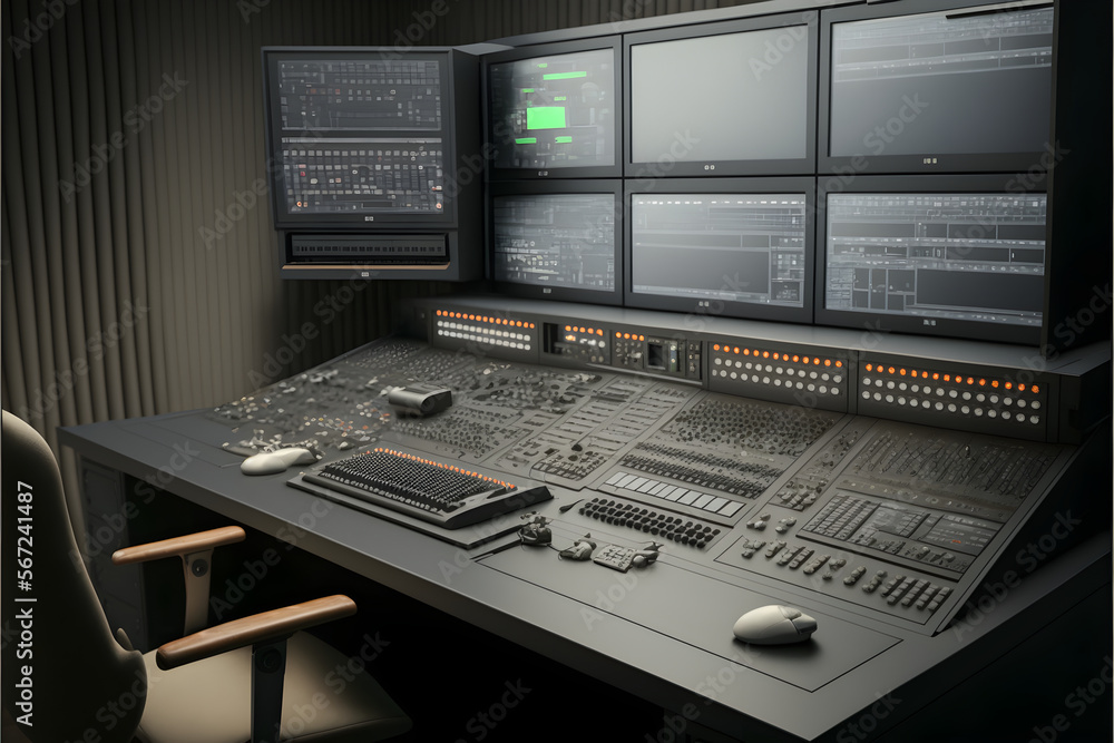 Television Control Room, TV Production Studio, broadcast engineering ...