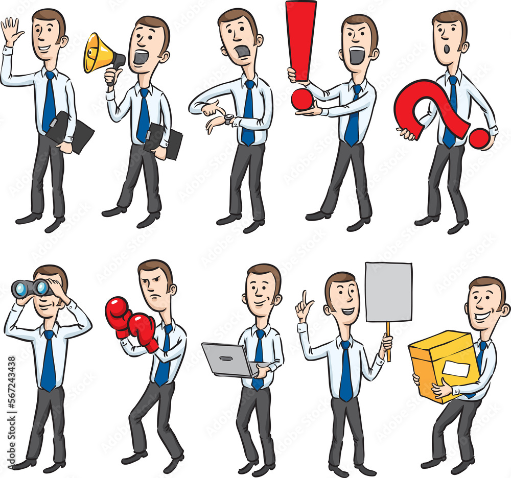 cartoon business figures - PNG image with transparent background Stock ...