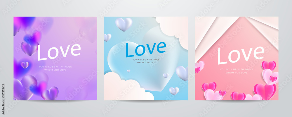 Happy valentine's day instagram tiktok or social media post template ...