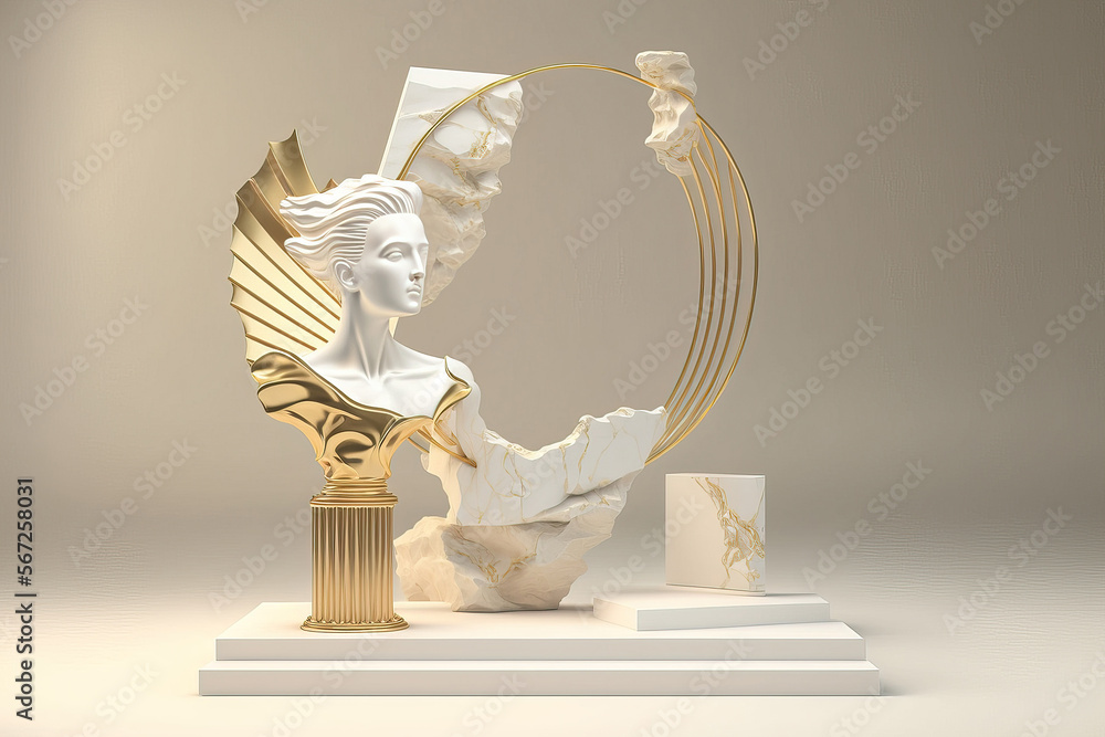 barbershop haircut podium man Ancient Statue stone. Greek Italy roman ...